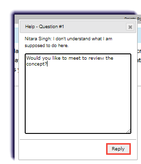 Reading and Responding to Assignment Help Message from Student – Ignitia