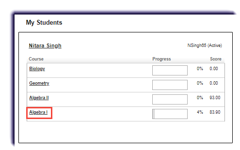 Running Student Progress Report – Ignitia
