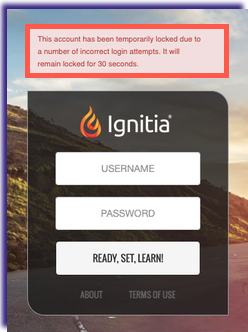 Troubleshooting: Temporarily locked student account – Ignitia