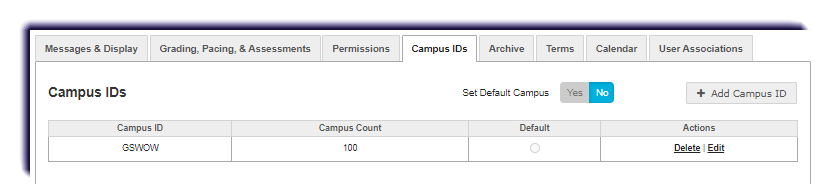 Managing Campus Identifiers – Ignitia