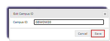 Editing the Campus ID – Ignitia