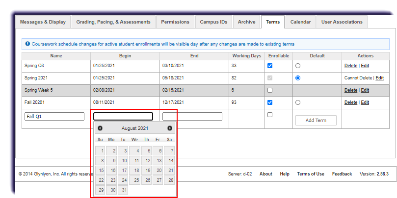 Adding a Term – Ignitia