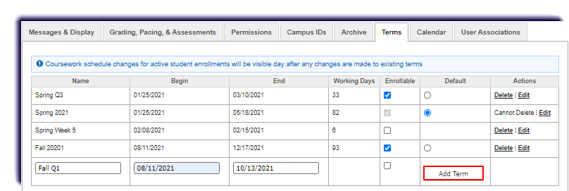 Adding a Term – Ignitia