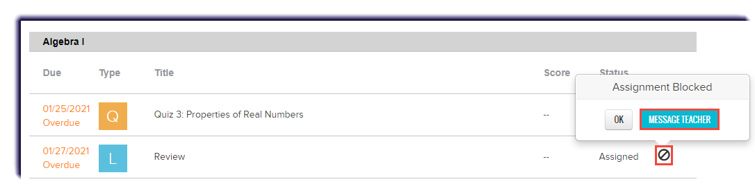 Unblocking an Activity – Ignitia